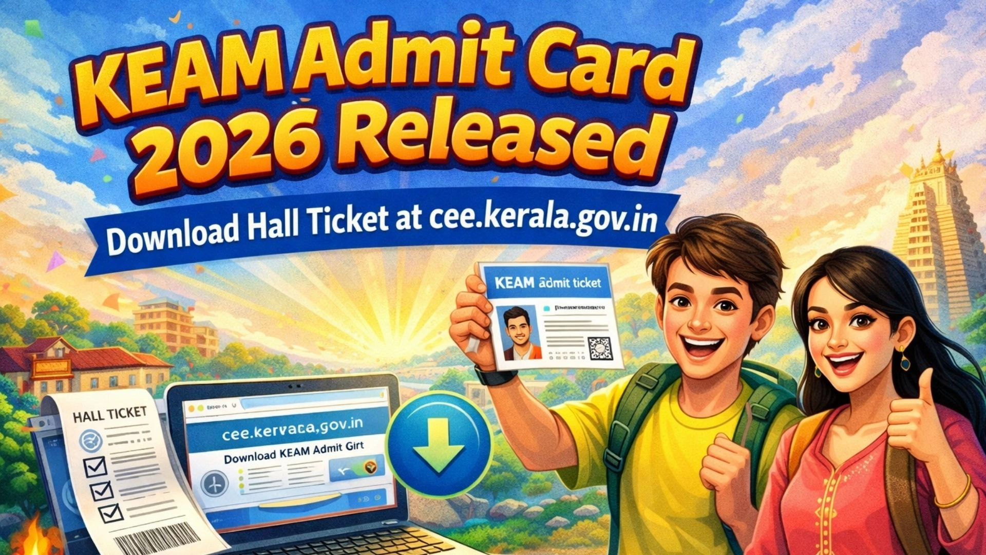 KEAM Admit Card 2026 Released: Download Hall Ticket at cee.kerala.gov.in
