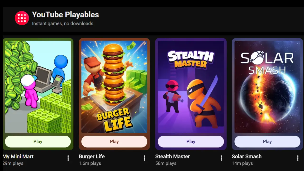 What Are YouTube Playables? Google’s New Gaming Feature Explained
